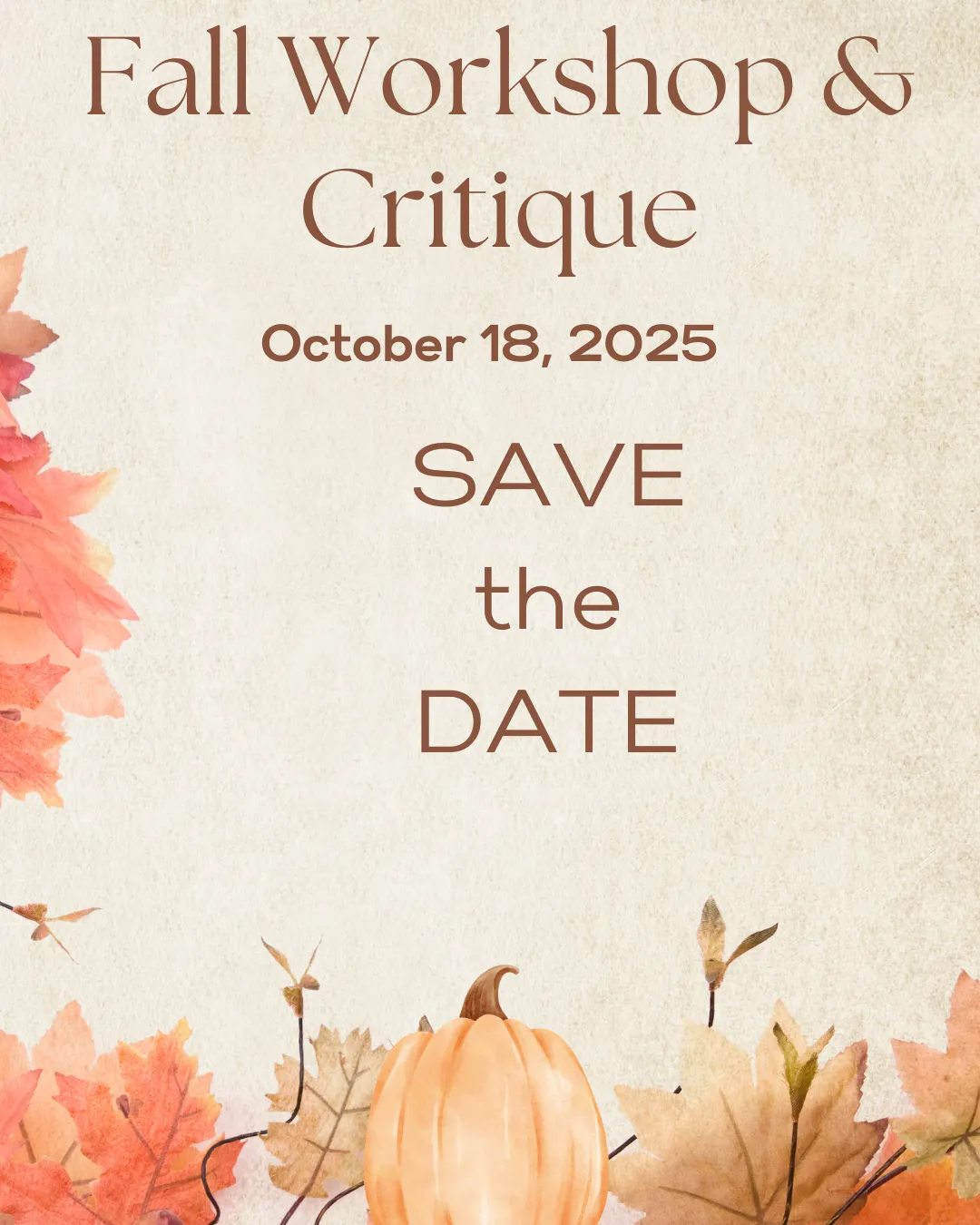 Fall Workshop & Critique 2025 – SCBWI
